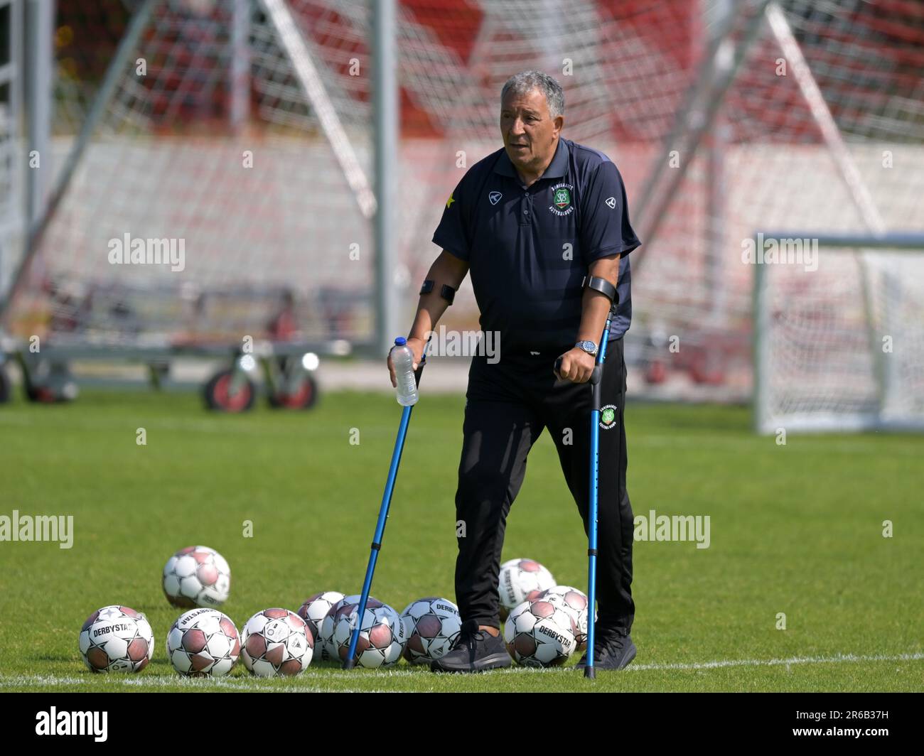AMSTERDAM - 08/06/2023, Suriname assistant trainer national coach Henk ...