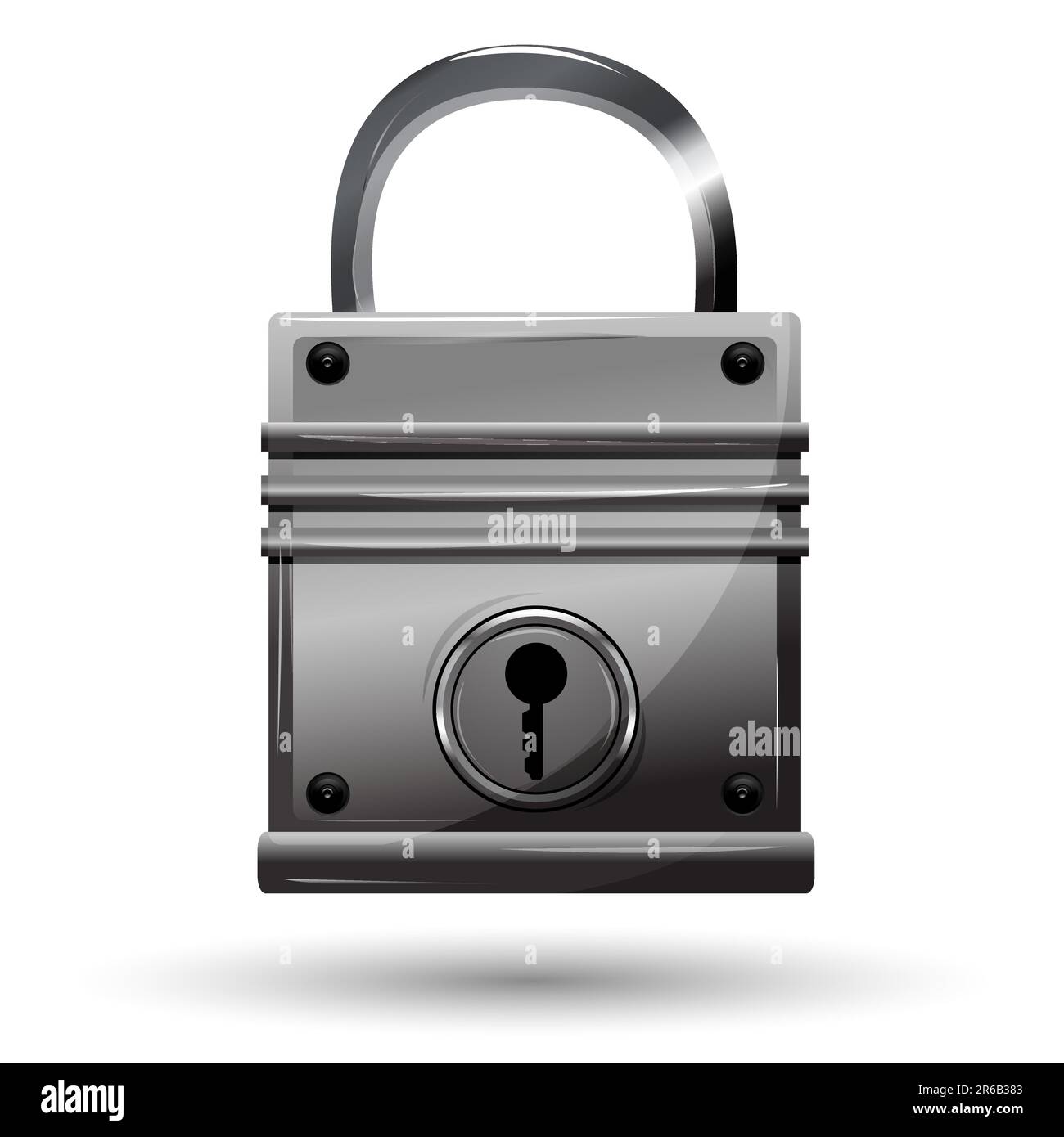 Lock on shield concept Stock Vector Images - Alamy