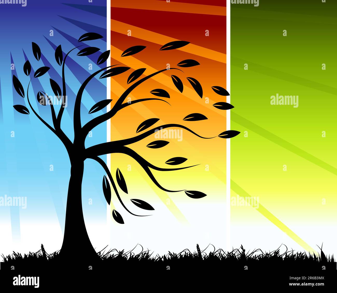 Sapling with curling twig Stock Vector Images - Alamy