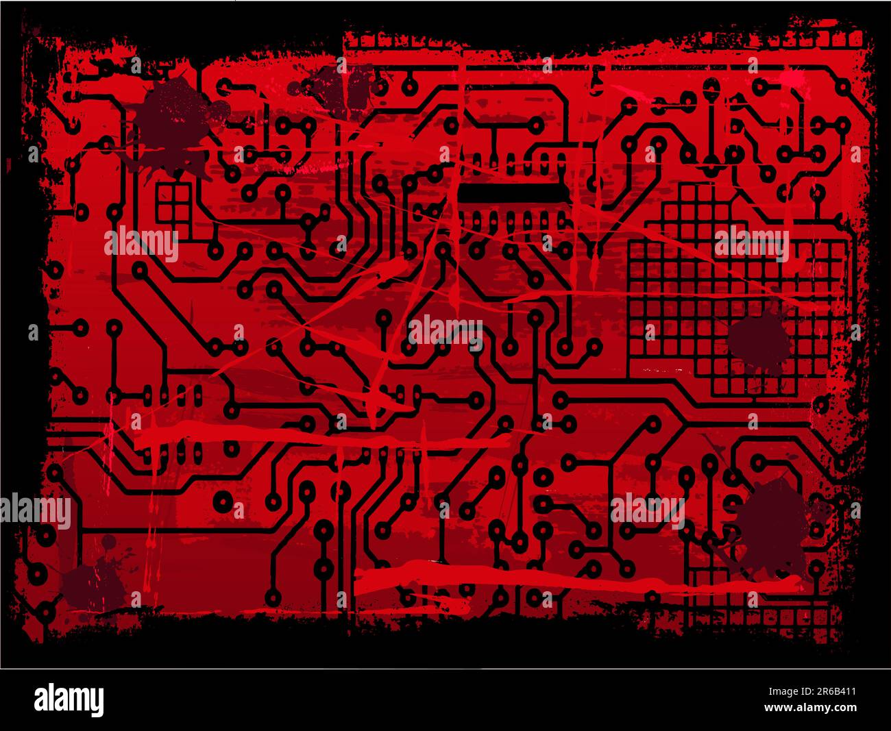 Vintage electronic circuit board Stock Vector Images - Alamy