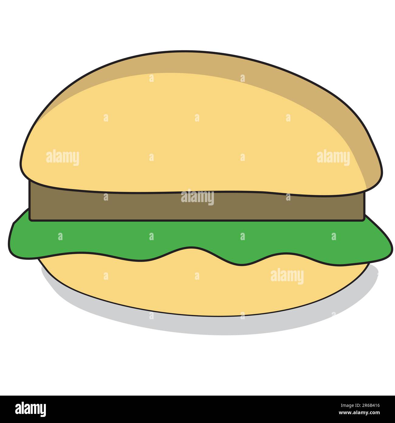 Cartoon style beefburger with a tasty filling Stock Vector Image & Art ...