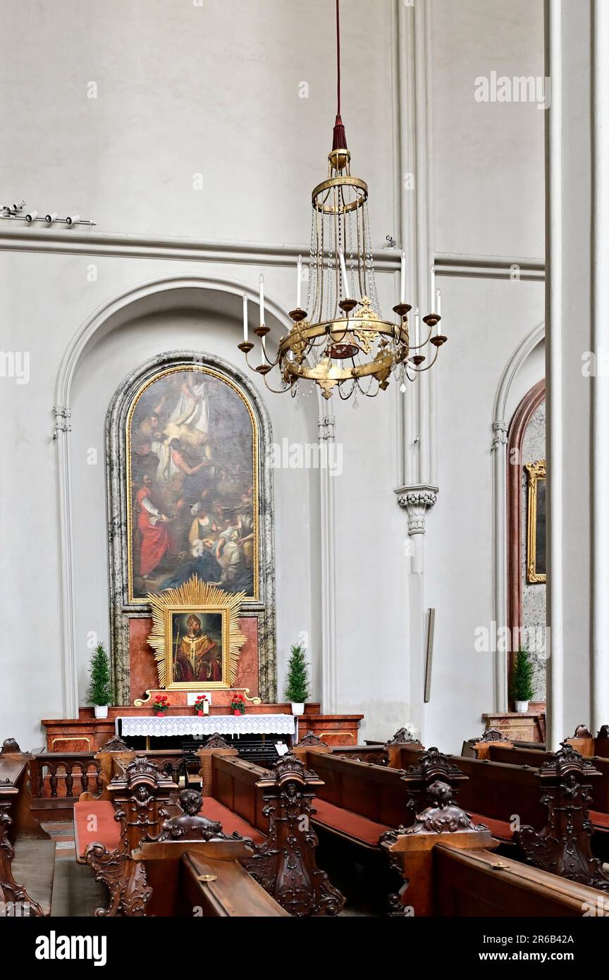 Vienna, Austria. Augustinian Church in Vienna. Small altar in the ...