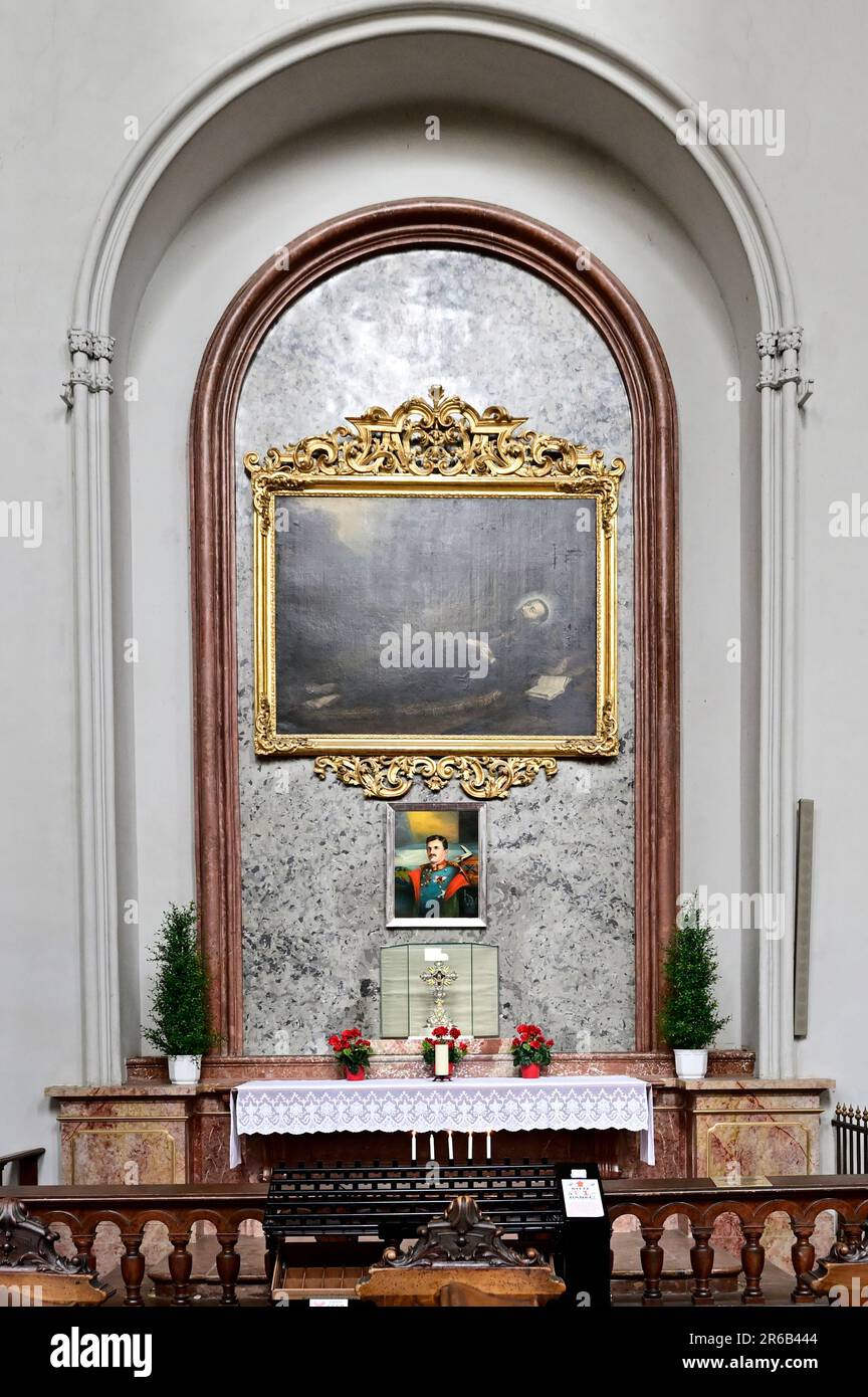 Vienna, Austria. Augustinian Church in Vienna. Altar with a picture of ...