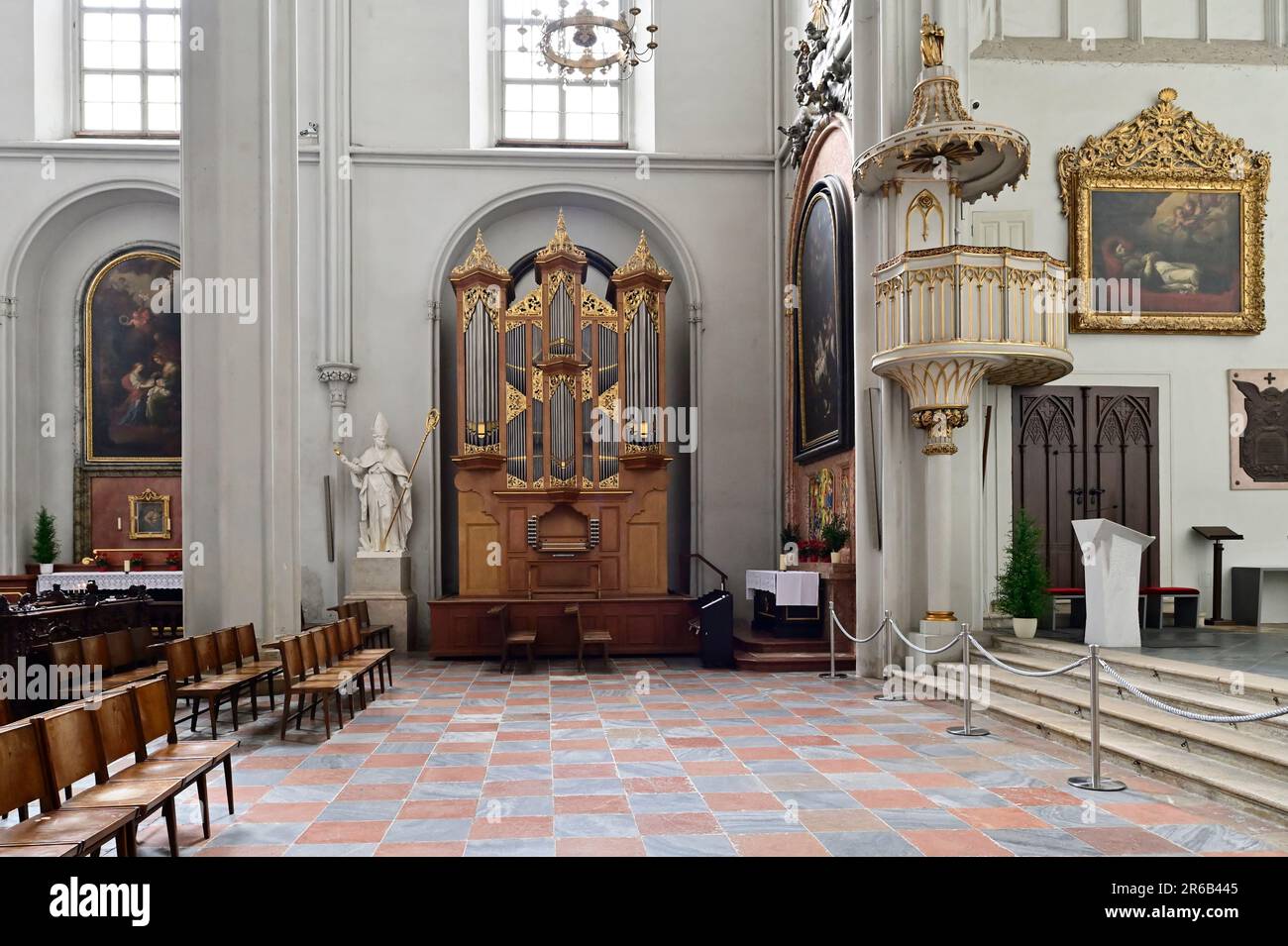Vienna, Austria. Augustinian Church in Vienna. The small organ of the ...