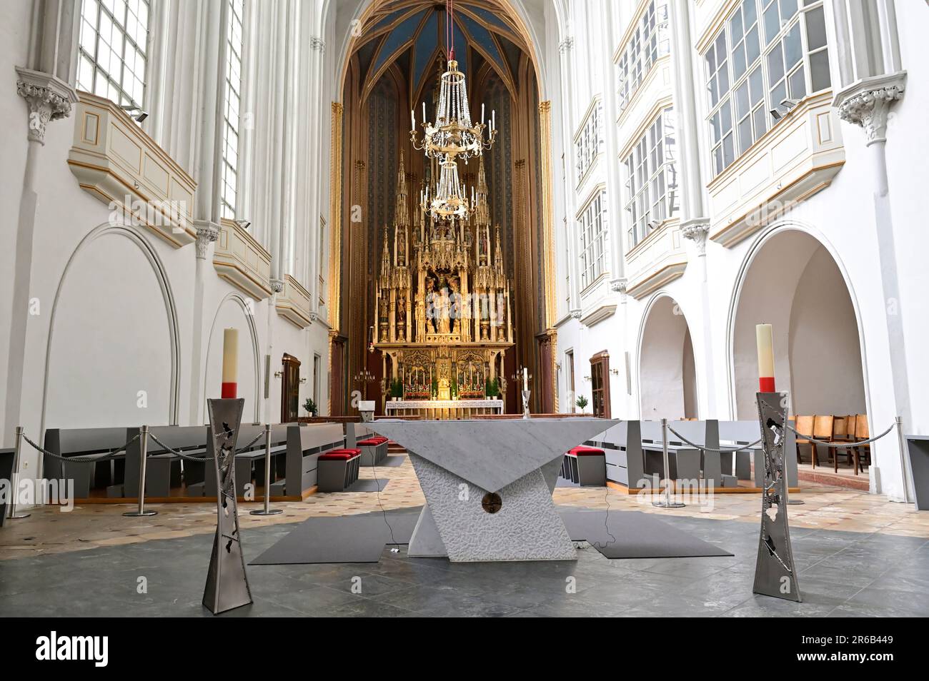 Vienna, Austria. Augustinian Church in Vienna. The stone, polychromed ...