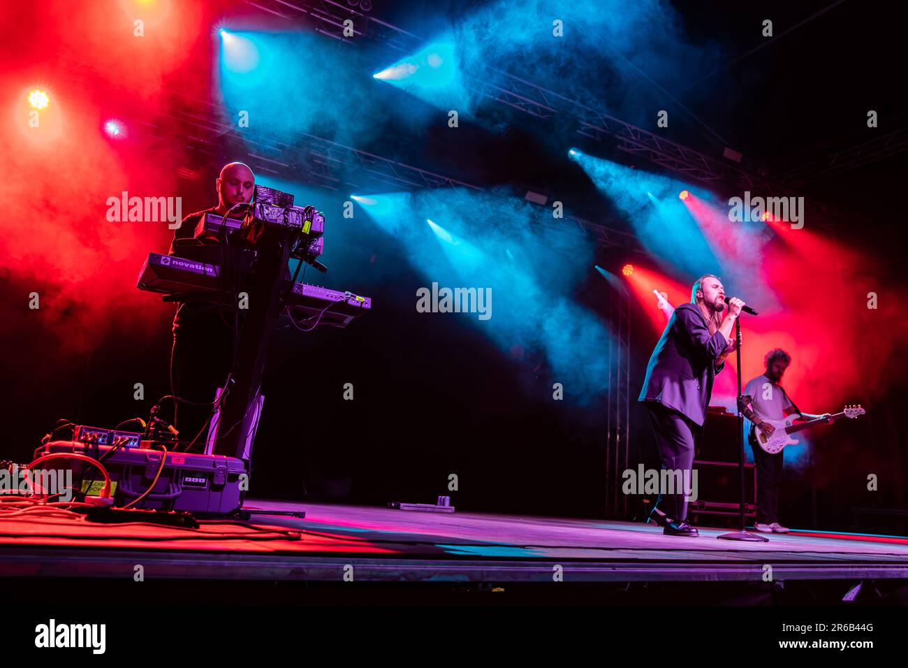 Milan, Italy. 07th June, 2023. The Belarusian post-punk band MOLCHAT ...