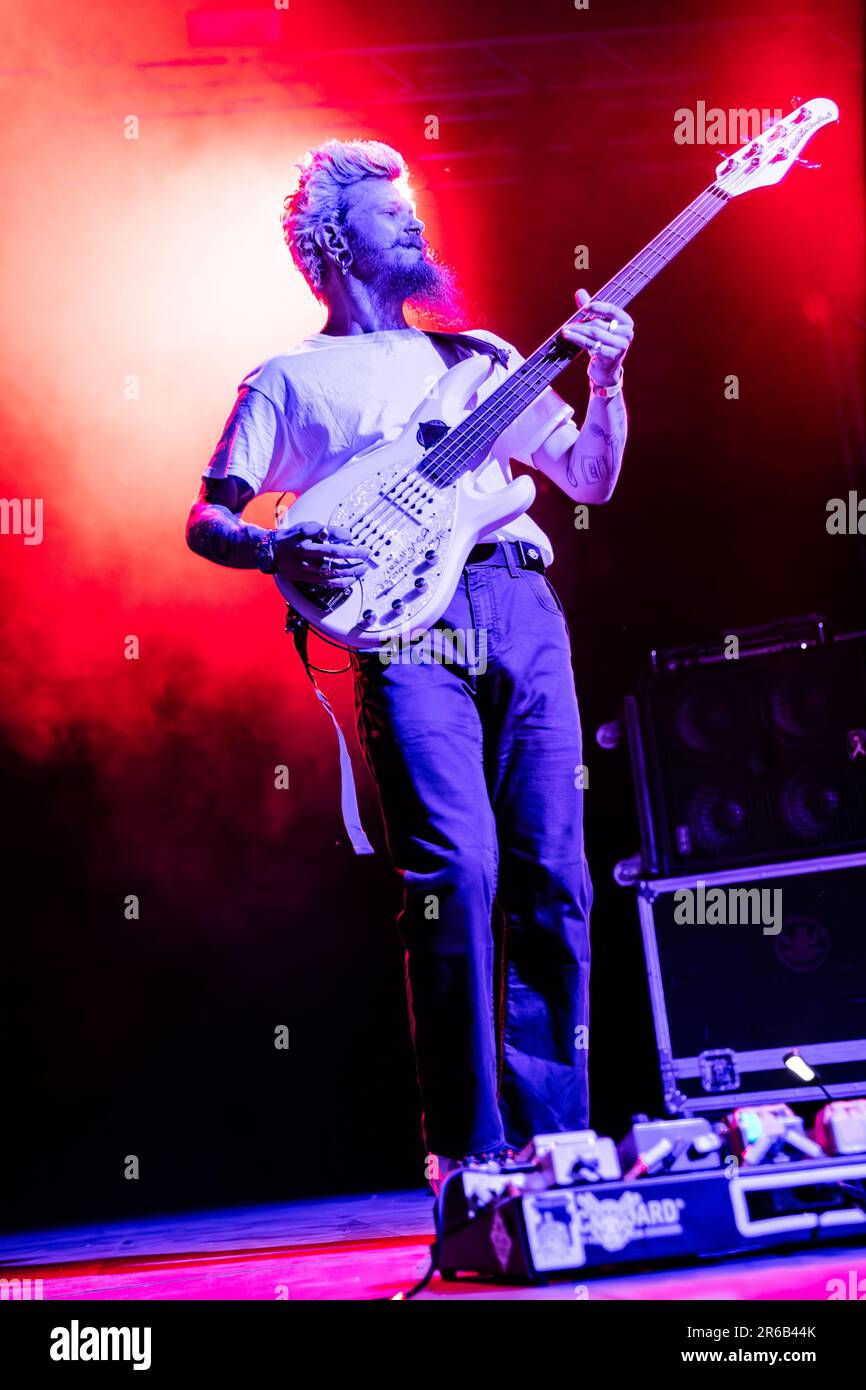Milan, Italy. 07th June, 2023. The Belarusian post-punk band MOLCHAT ...