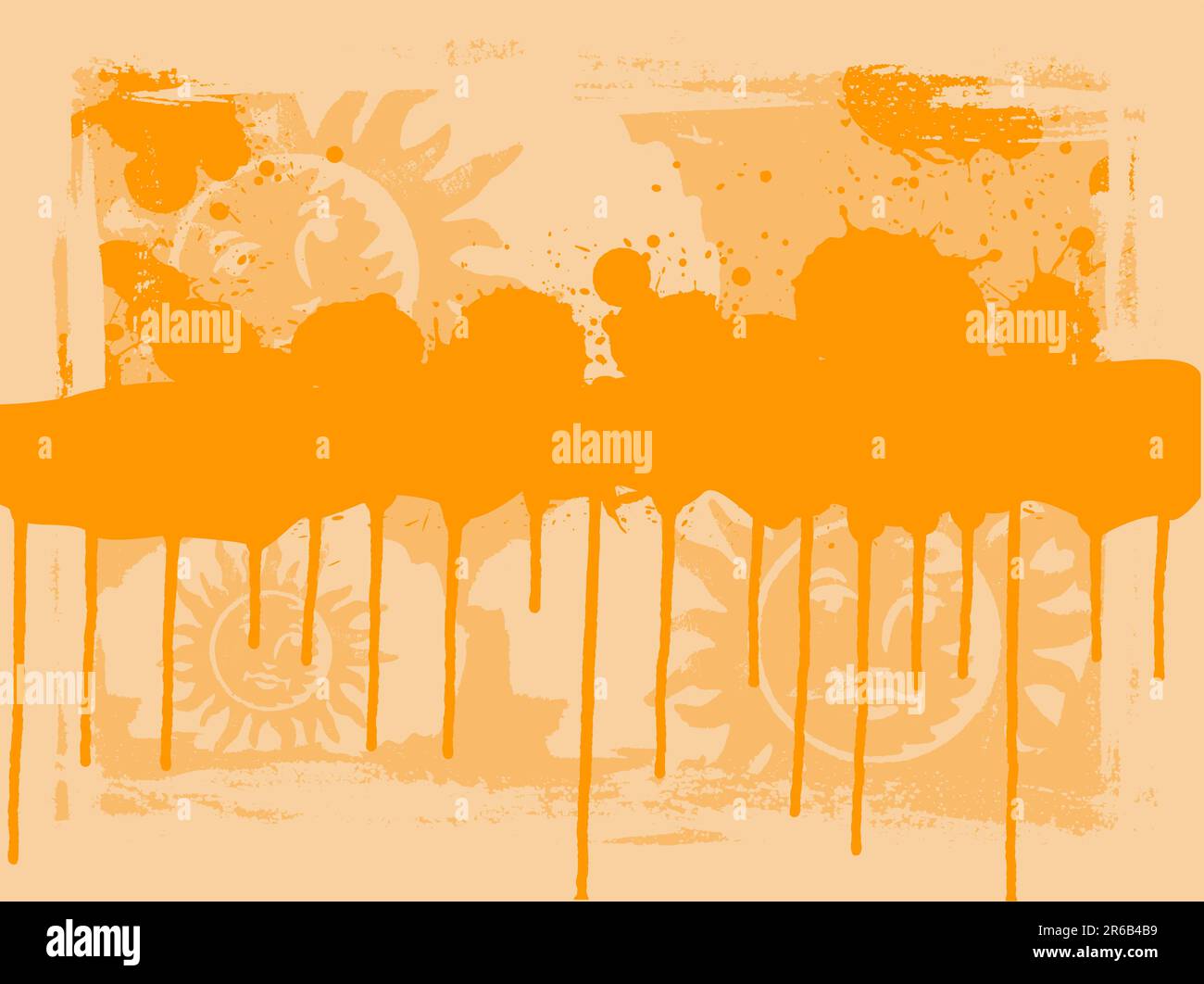 Orange paint texture Stock Vector Images - Alamy