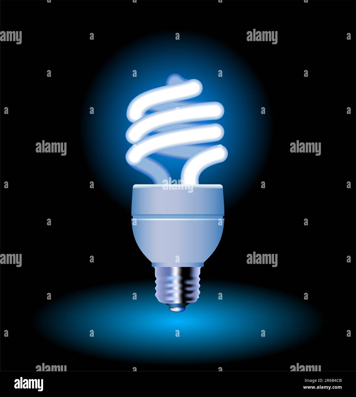 Energy saving fluorescent light bulb - editable vector Stock Vector ... Energy saving fluorescent light bulb - editable vector Stock Vector ...