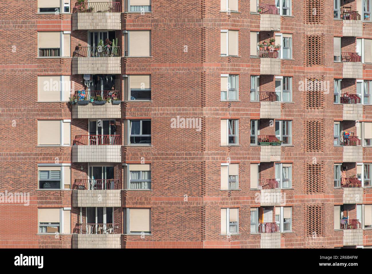Windows of modern Residential building. House Facade. Outside close up ...