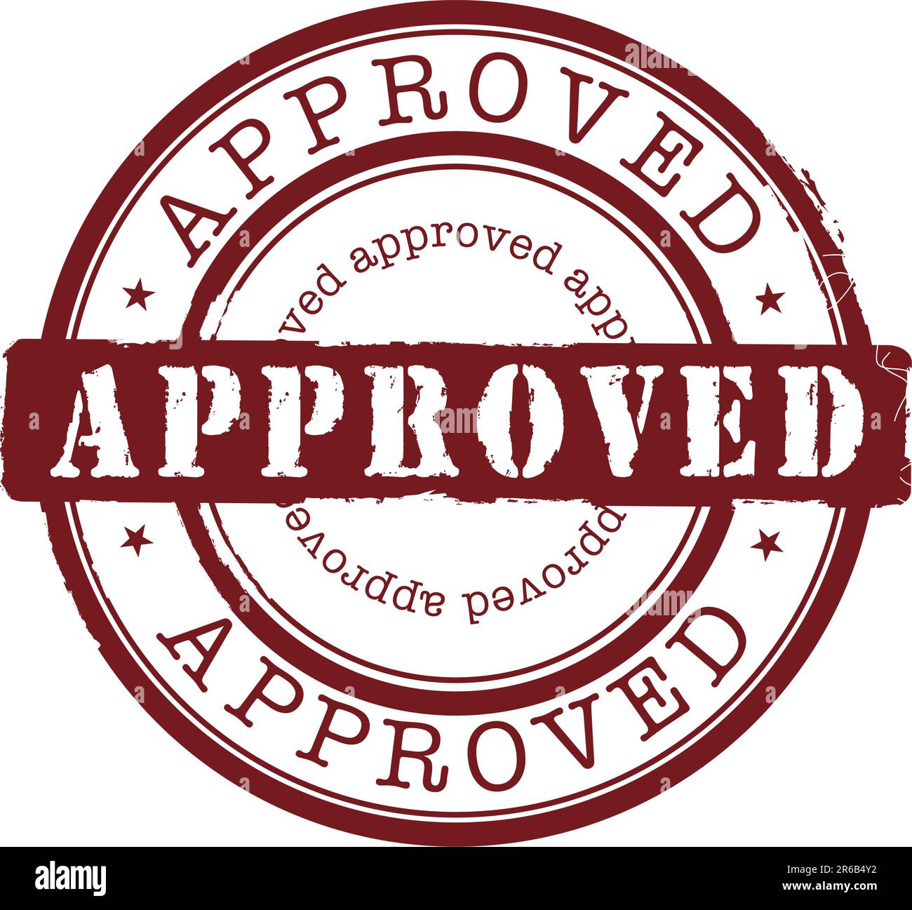 Vector approved stamp with red ink Stock Vector Image & Art - Alamy