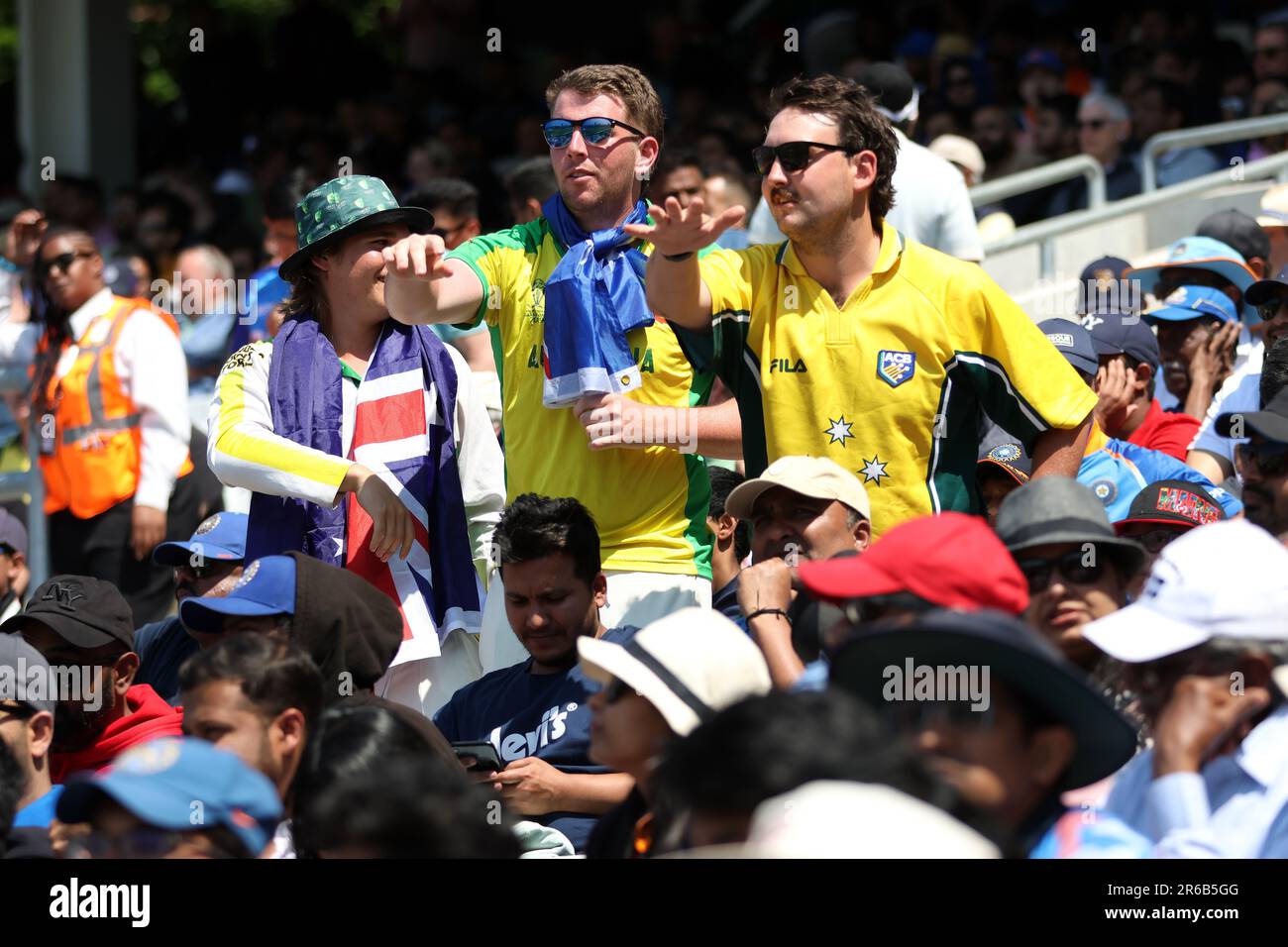 Australia fans in the stands during day two of the ICC World Test ...