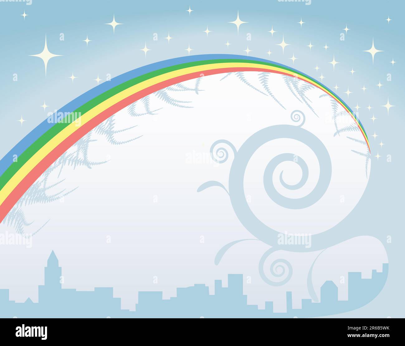 Abstract editable vector background with stars and rainbow Stock Vector ...