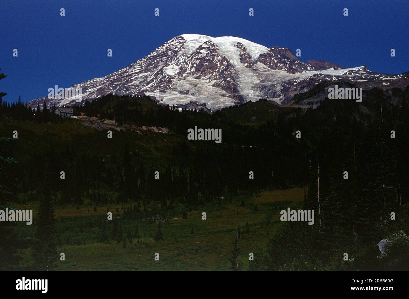 Mt. Rainier National Park, WA USA. Ascending to 14,410 feet above sea ...