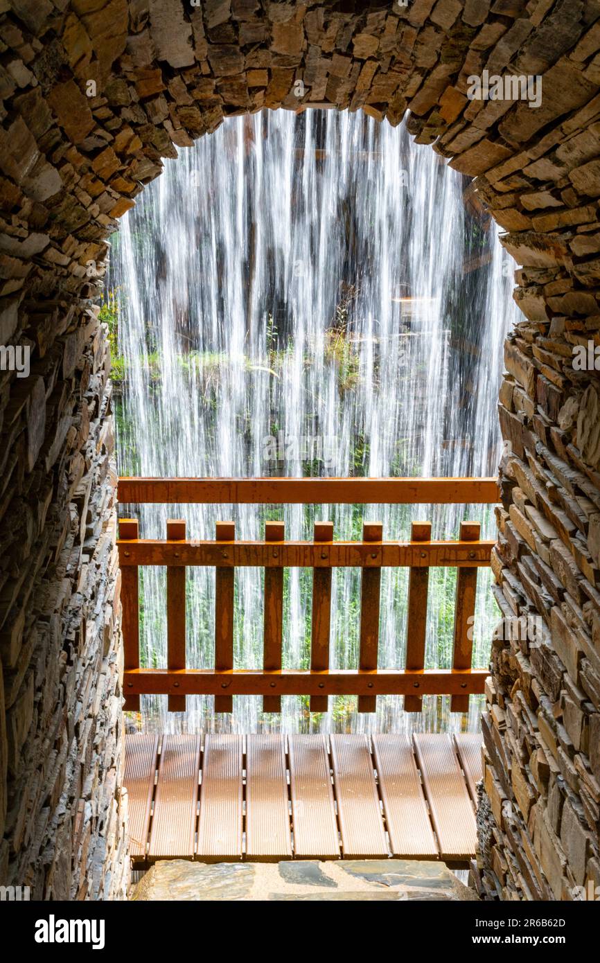 A secret way to get out of a castle behind a waterfall in celtic ...