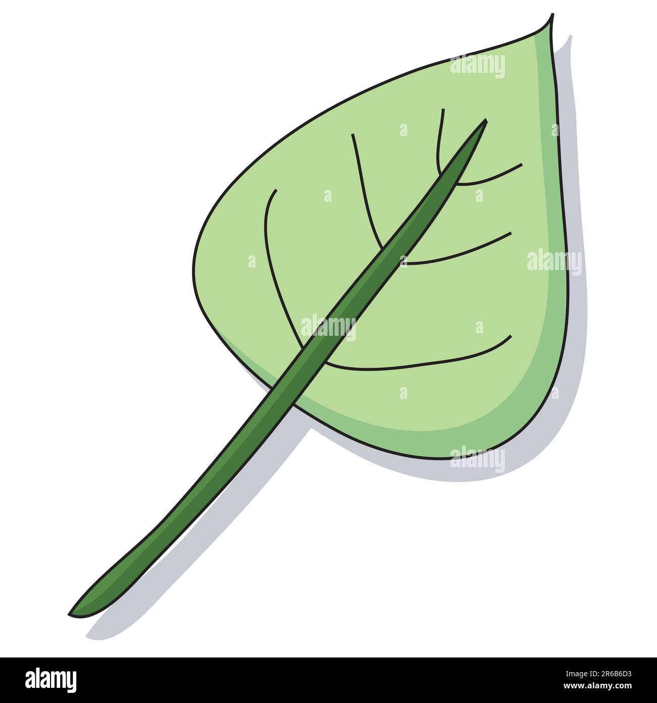 Hand drawn cartoon style leaf Stock Vector Image & Art - Alamy