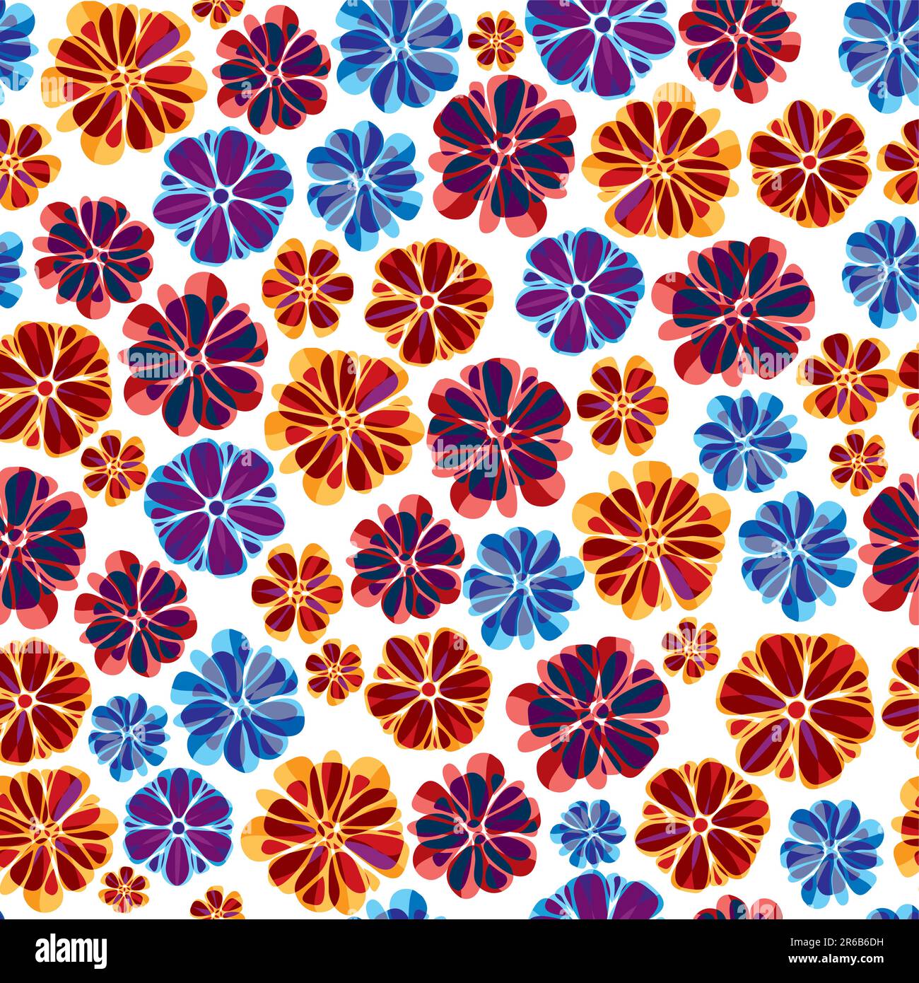 Seamless flowers background. Editable Stock Vector Image & Art - Alamy