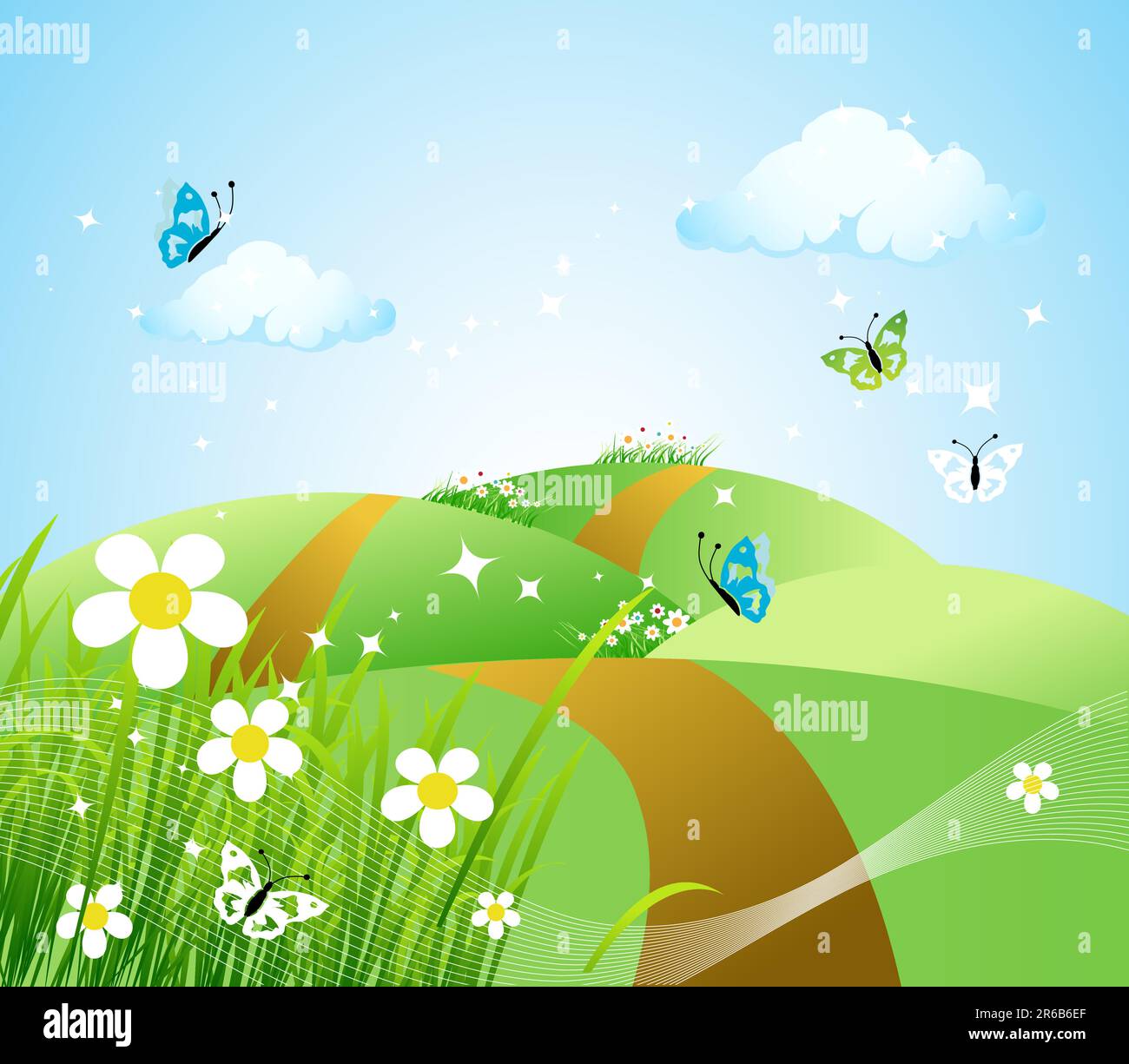 Lush green trail Stock Vector Images - Alamy