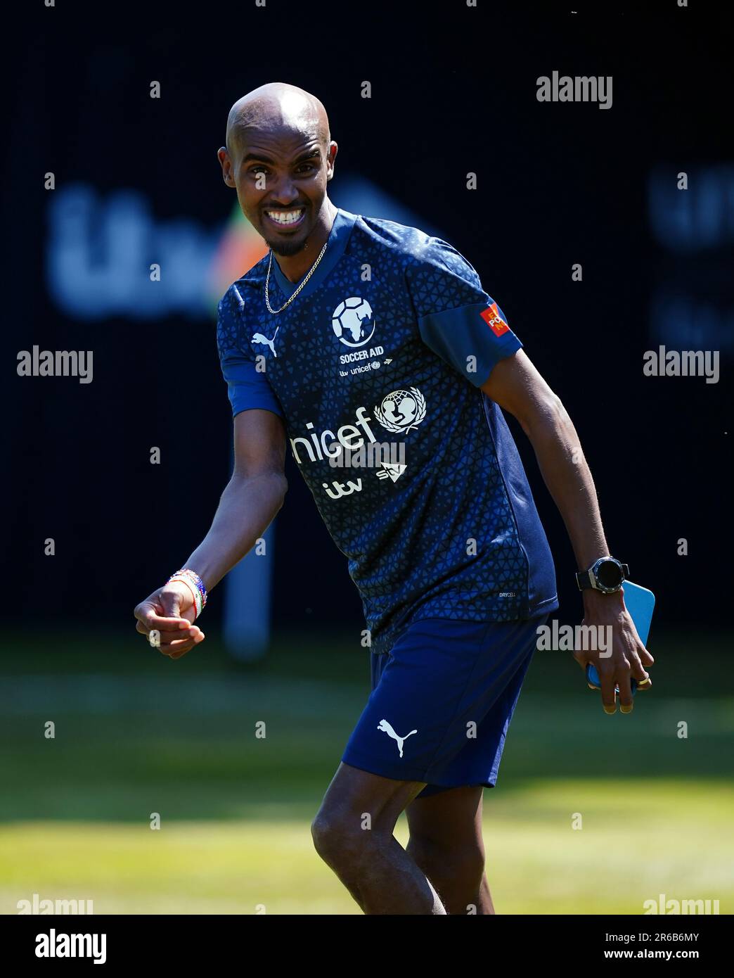 England's Sir Mo Farah during a training session at Champneys Tring ...