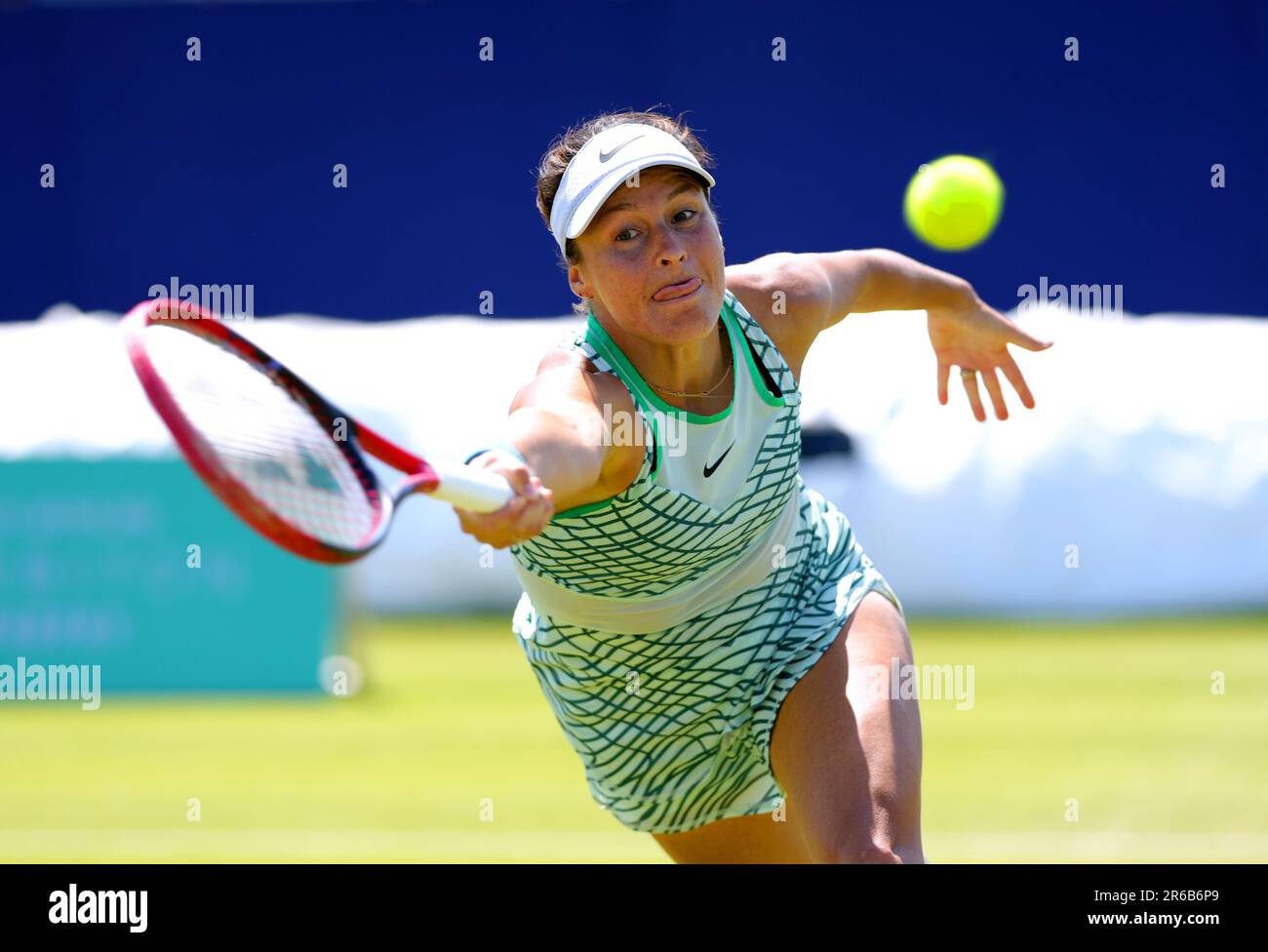 Tatjana Maria in action during her match against Harriet Dart on day ...
