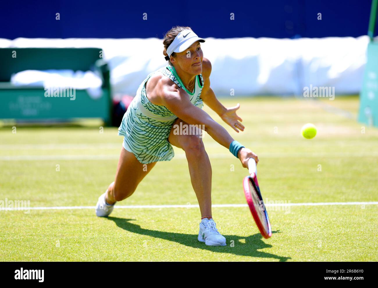 Tatjana Maria in action during her match against Harriet Dart on day ...