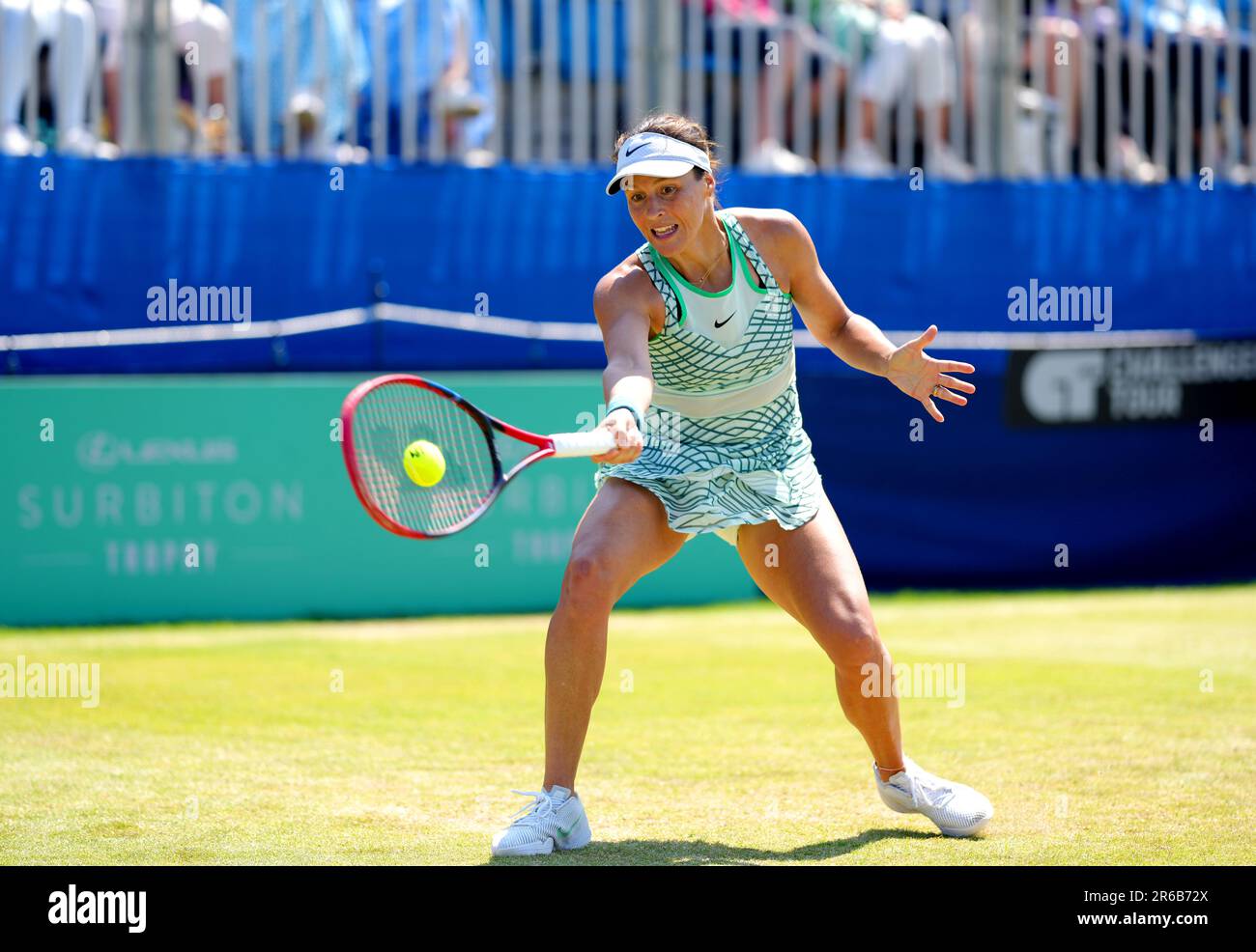 Tatjana Maria in action during her match against Harriet Dart on day ...
