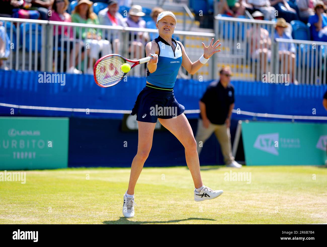 Harriet Dart in action during her match against Tatjana Maria on day ...