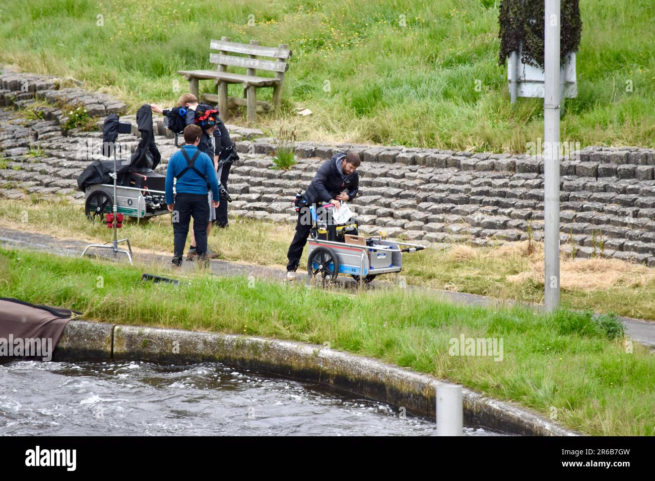 Stockton-on-Tees, UK. 08 Jun 2023. Today filming of ITV’s new mystery ...