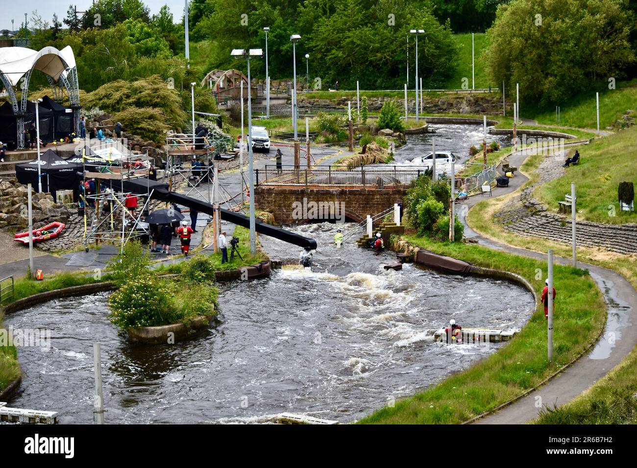 Stockton-on-Tees, UK. 08 Jun 2023. Today filming of ITV’s new mystery ...