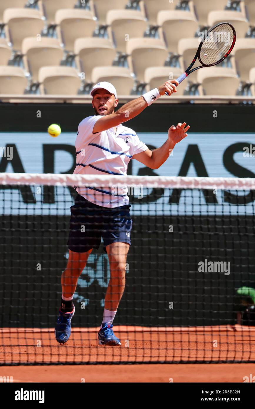 Paris, France. 8th June, 2023. Tennis player Tim Puetz from Germany and ...