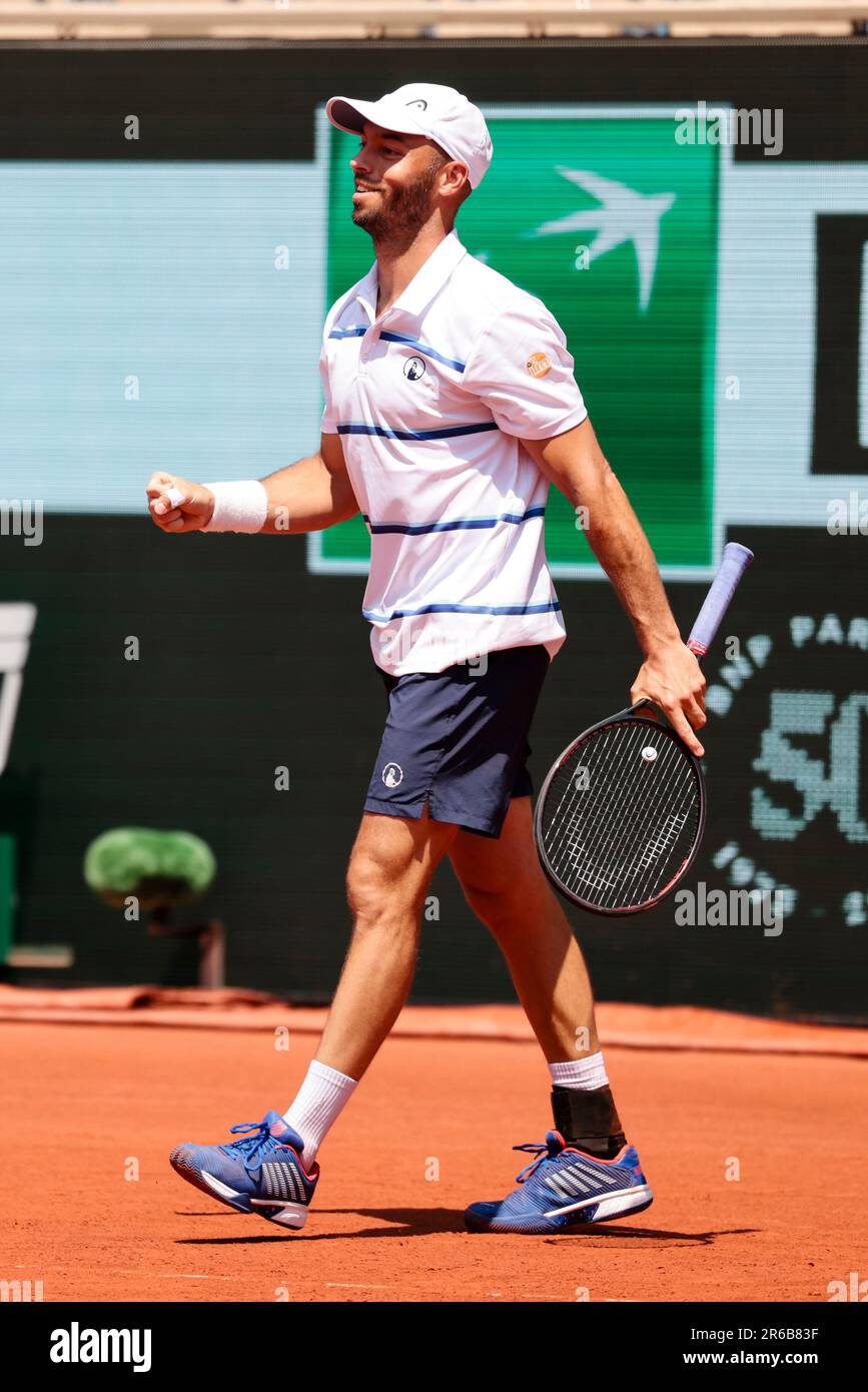 Paris, France. 8th June, 2023. Tennis player Tim Puetz from Germany won ...