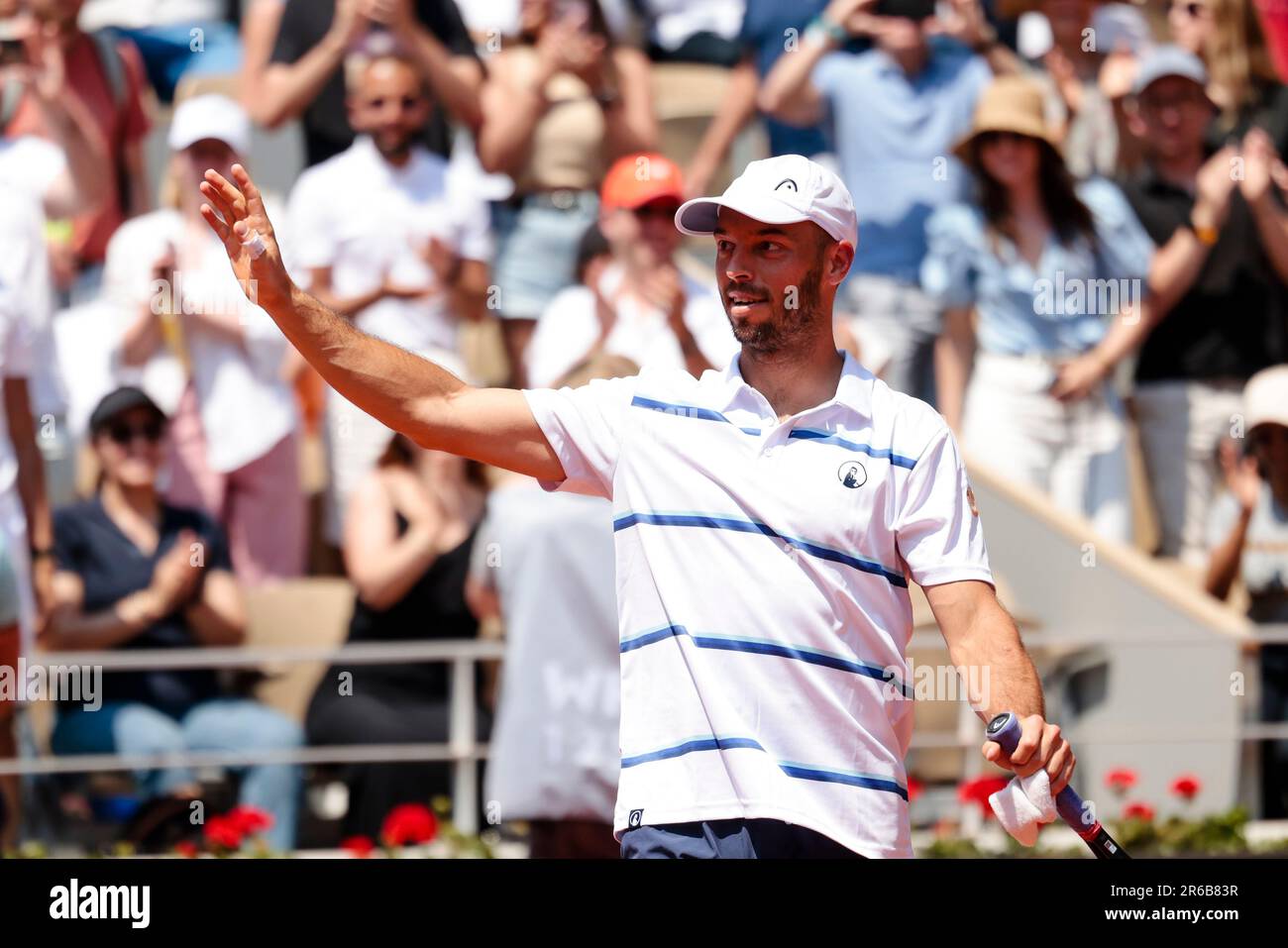 Paris, France. 8th June, 2023. Tennis player Tim Puetz from Germany and ...