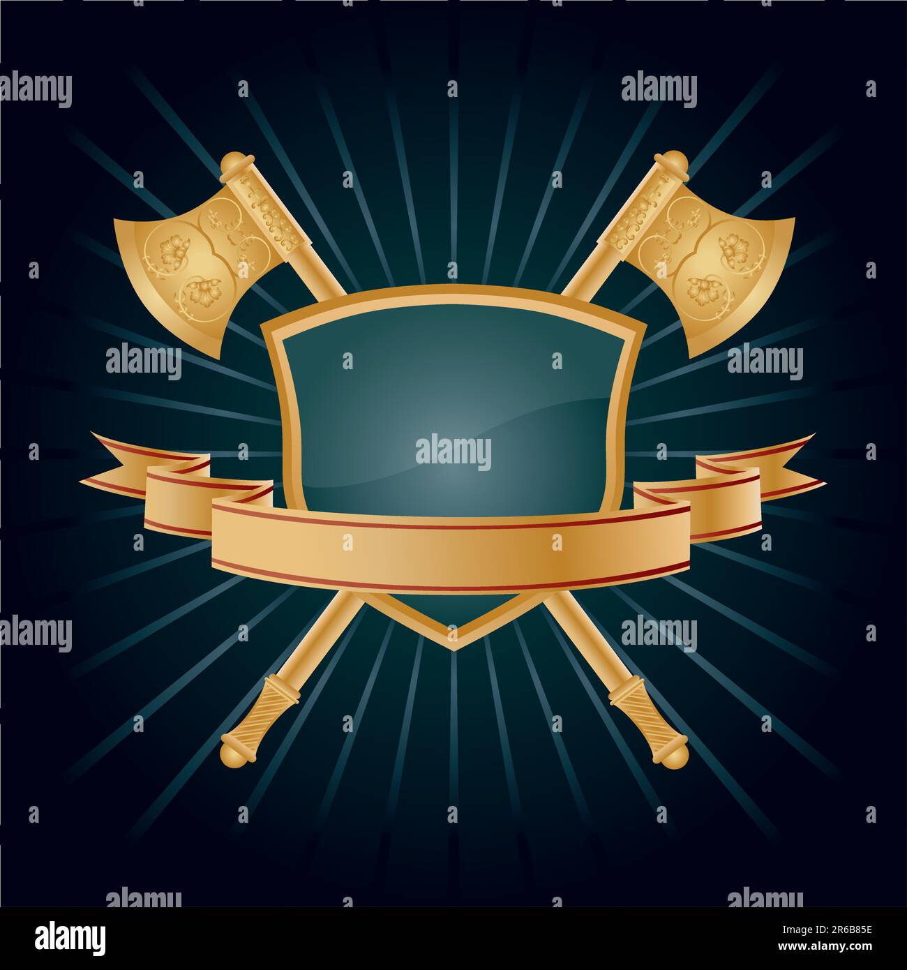 Vector heraldic pattern on dark blue background Stock Vector Image ...