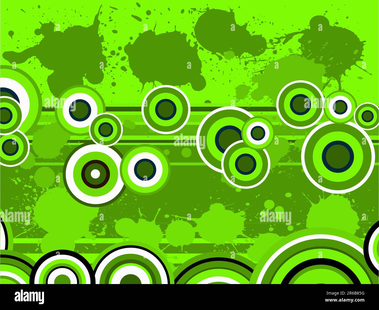 Green Circle Graphic with splats (Vector Graphic Stock Vector Image ...