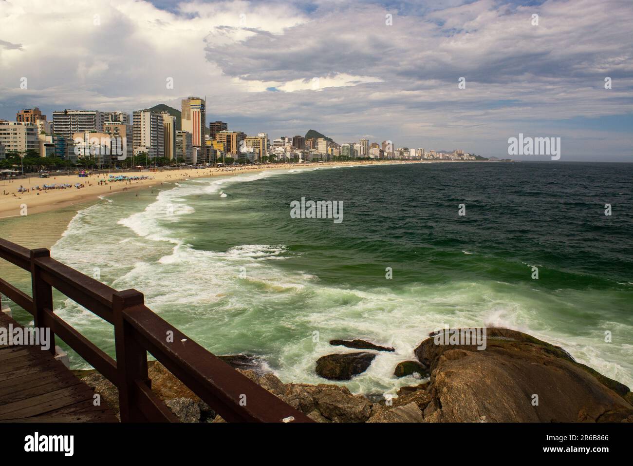 This scenic image captures the stunning view from the Leblon Lookout in ...