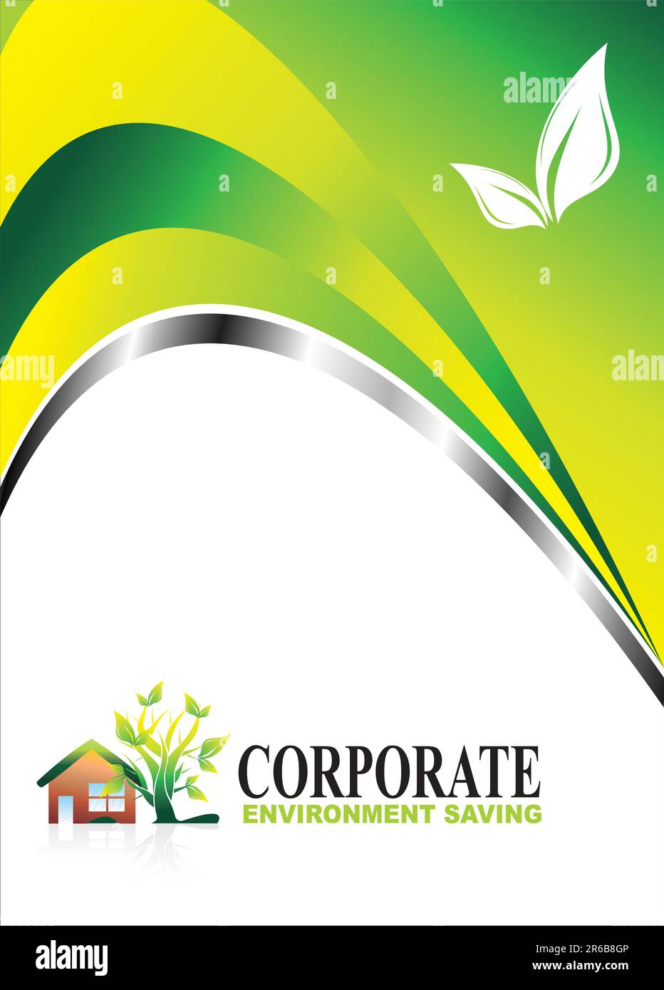 Abstract Environment Green background with leaves Stock Vector Image ...