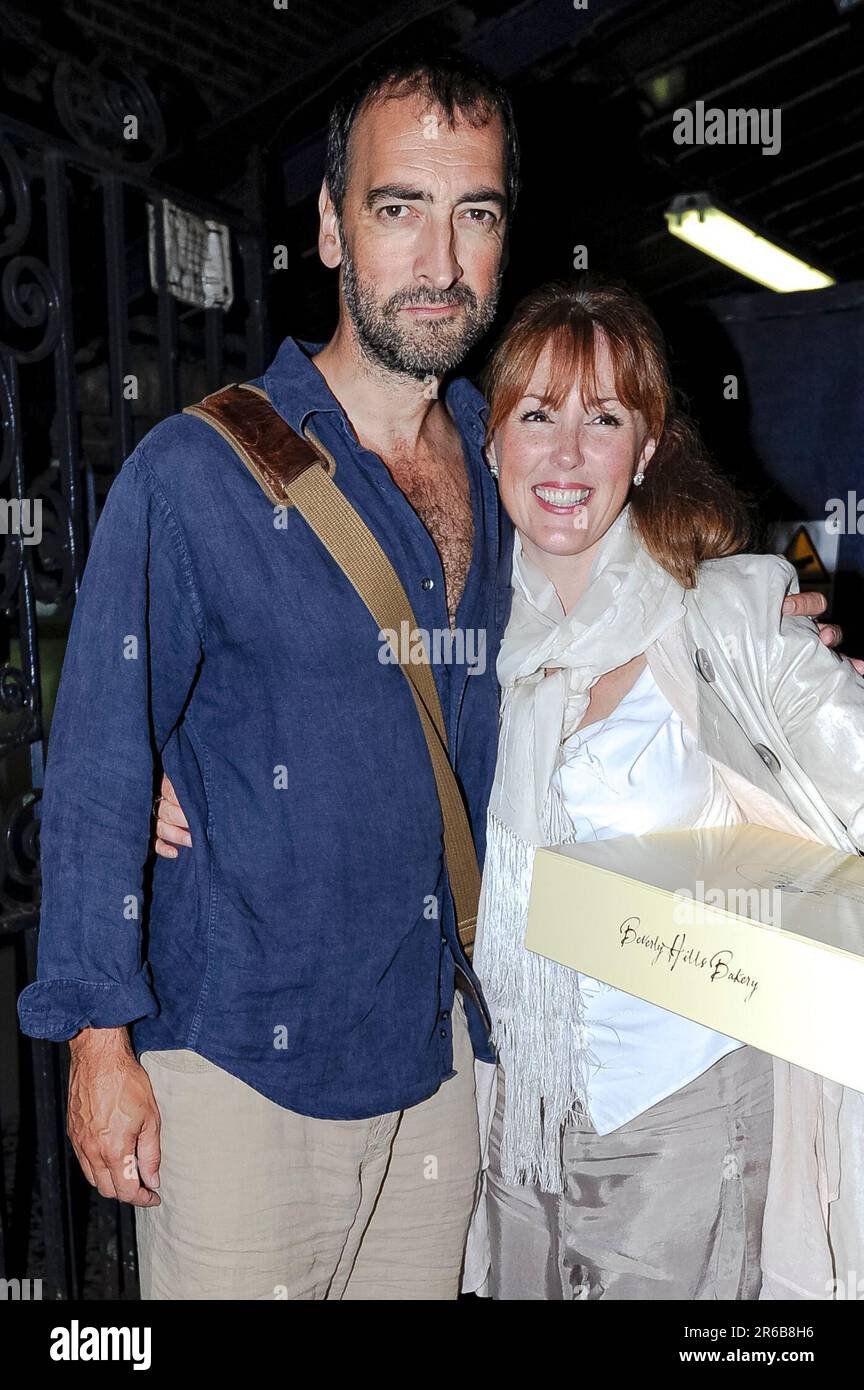 Alastair McGowan and Charlotte Page leaves the theatre in London ...