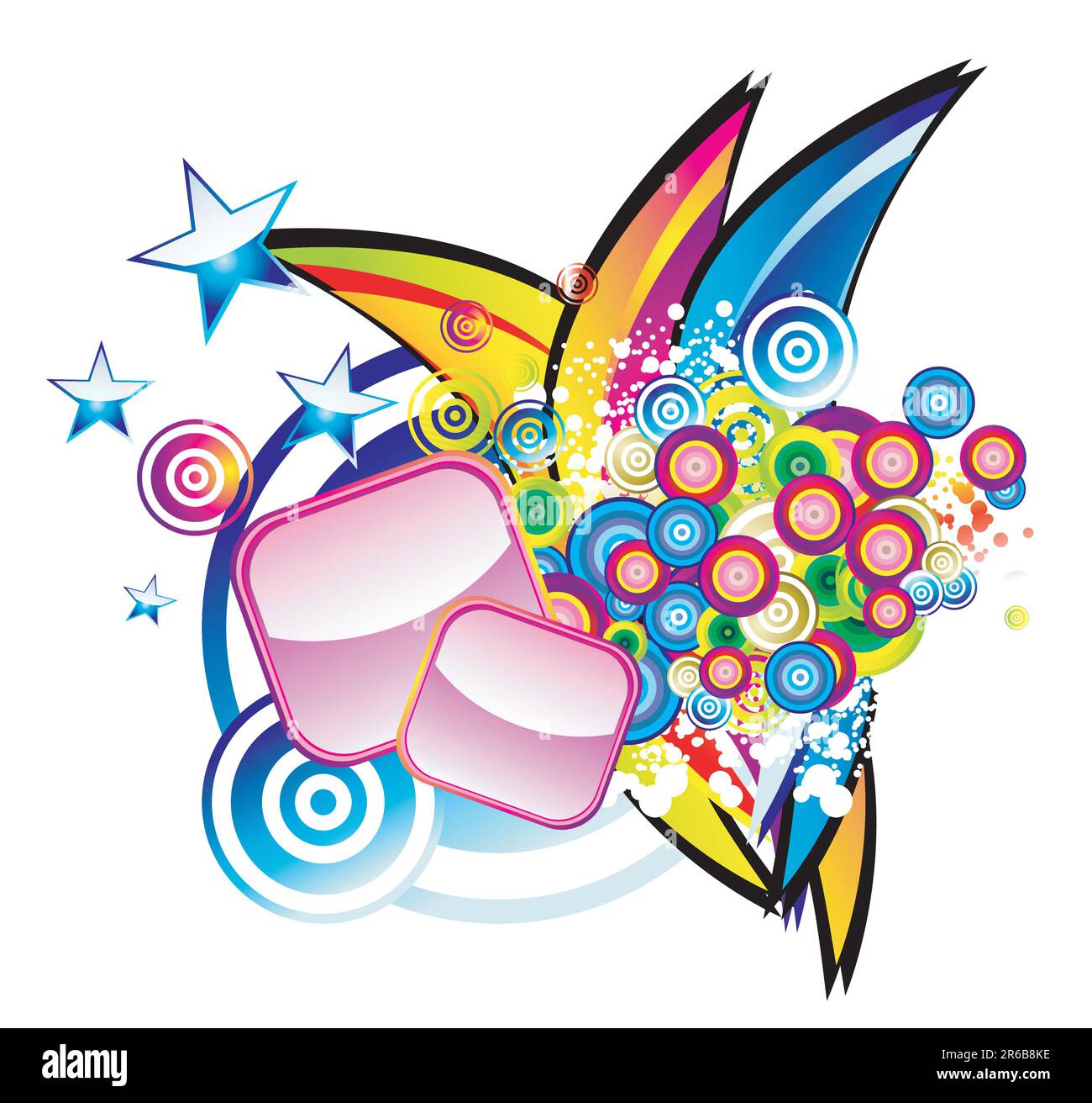 Fantasy elements background with colorful plates Stock Vector Image ...