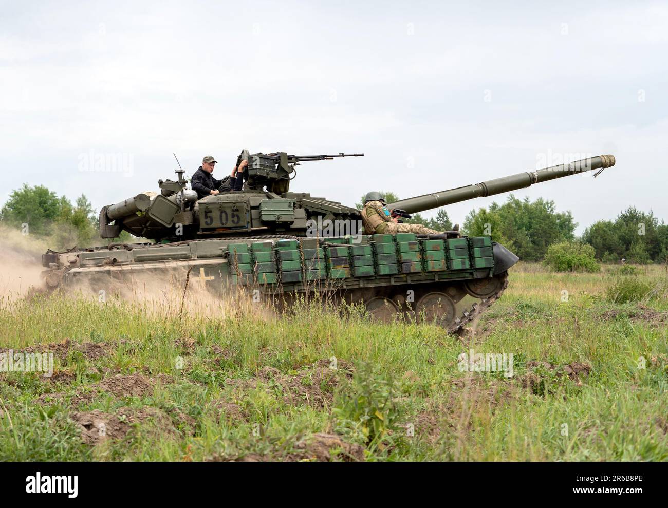 KYIV, UKRAINE - JUNE 7, 2023 - A tank is pictured during a military ...