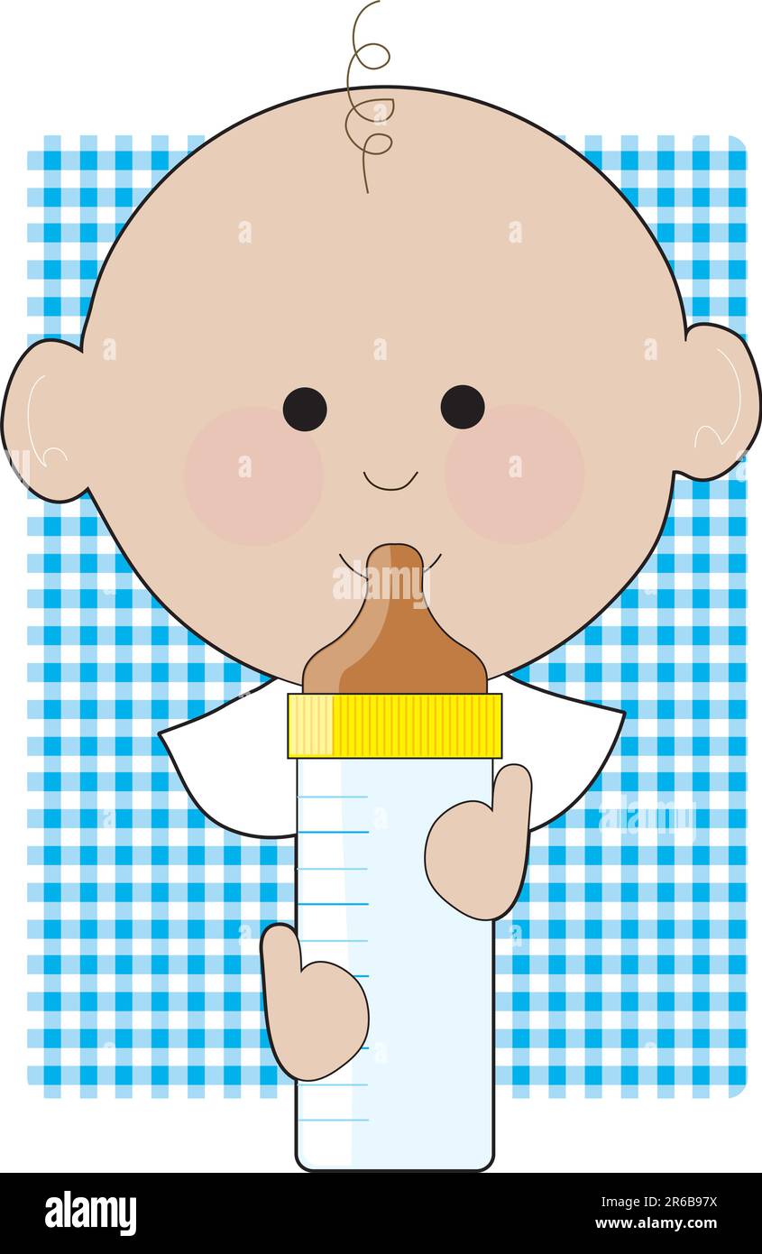 Baby with hand to mouth Stock Vector Images - Alamy