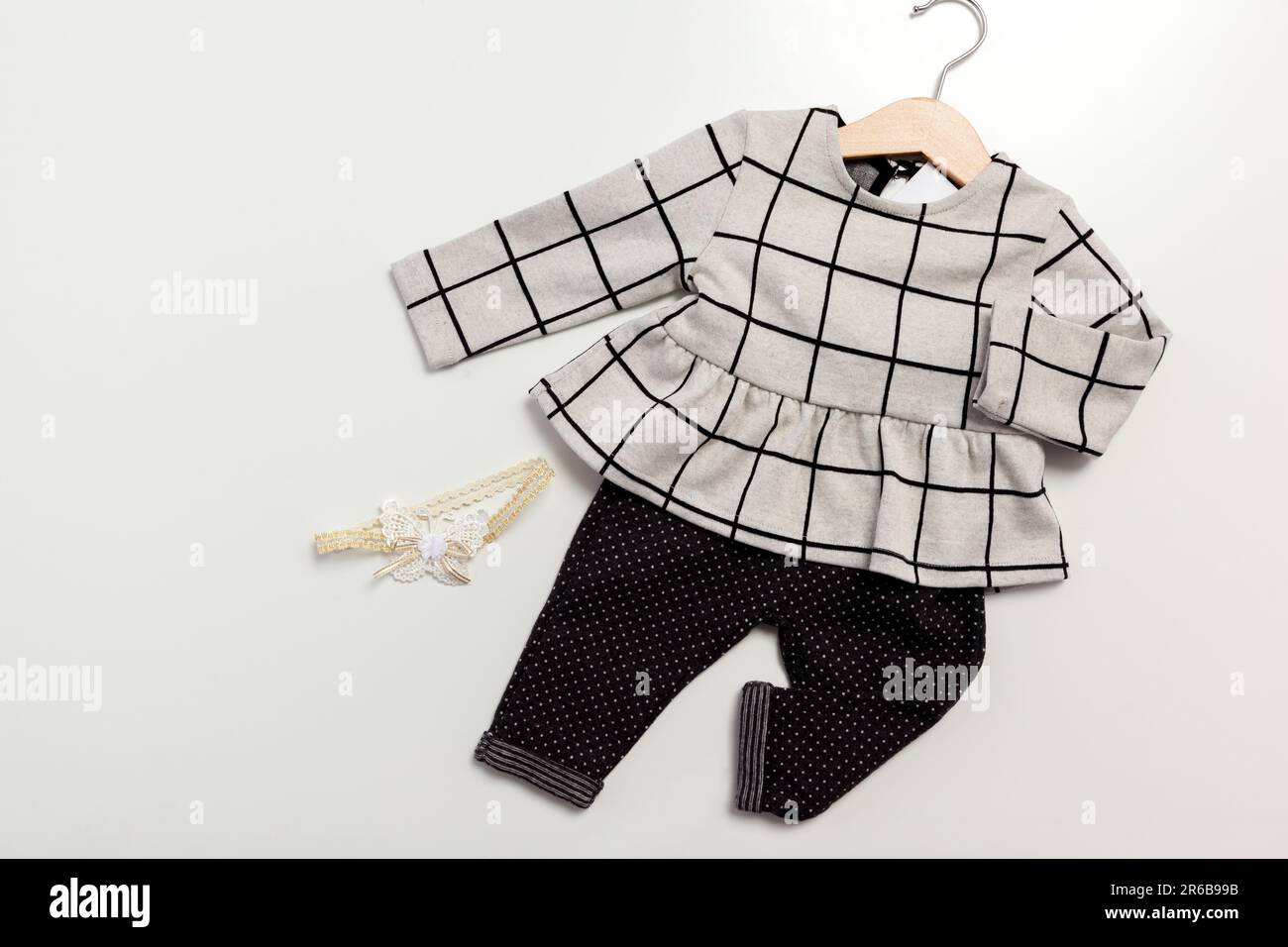 Set of clothing and items for a baby Stock Photo - Alamy