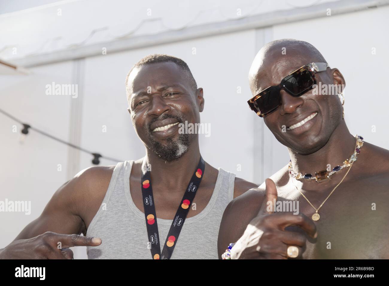 Cannes,France.25th May, 2023..Byron Le Maire,Takam Alain Giresse attend ...