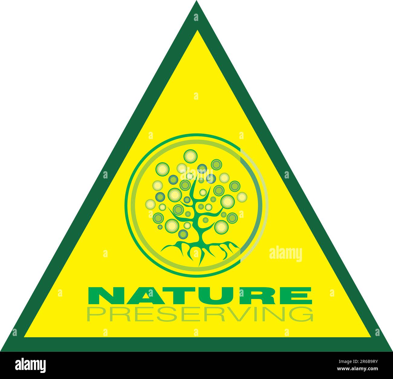 Nature preservating tree triangle icon Stock Vector Image & Art - Alamy