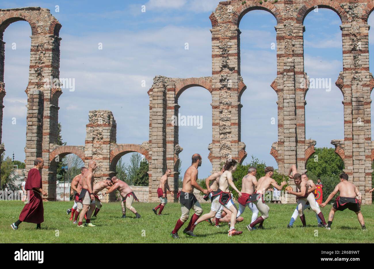 Merida, Spain - June 3th, 2023: Harpastum match re-enactment, ancient ...