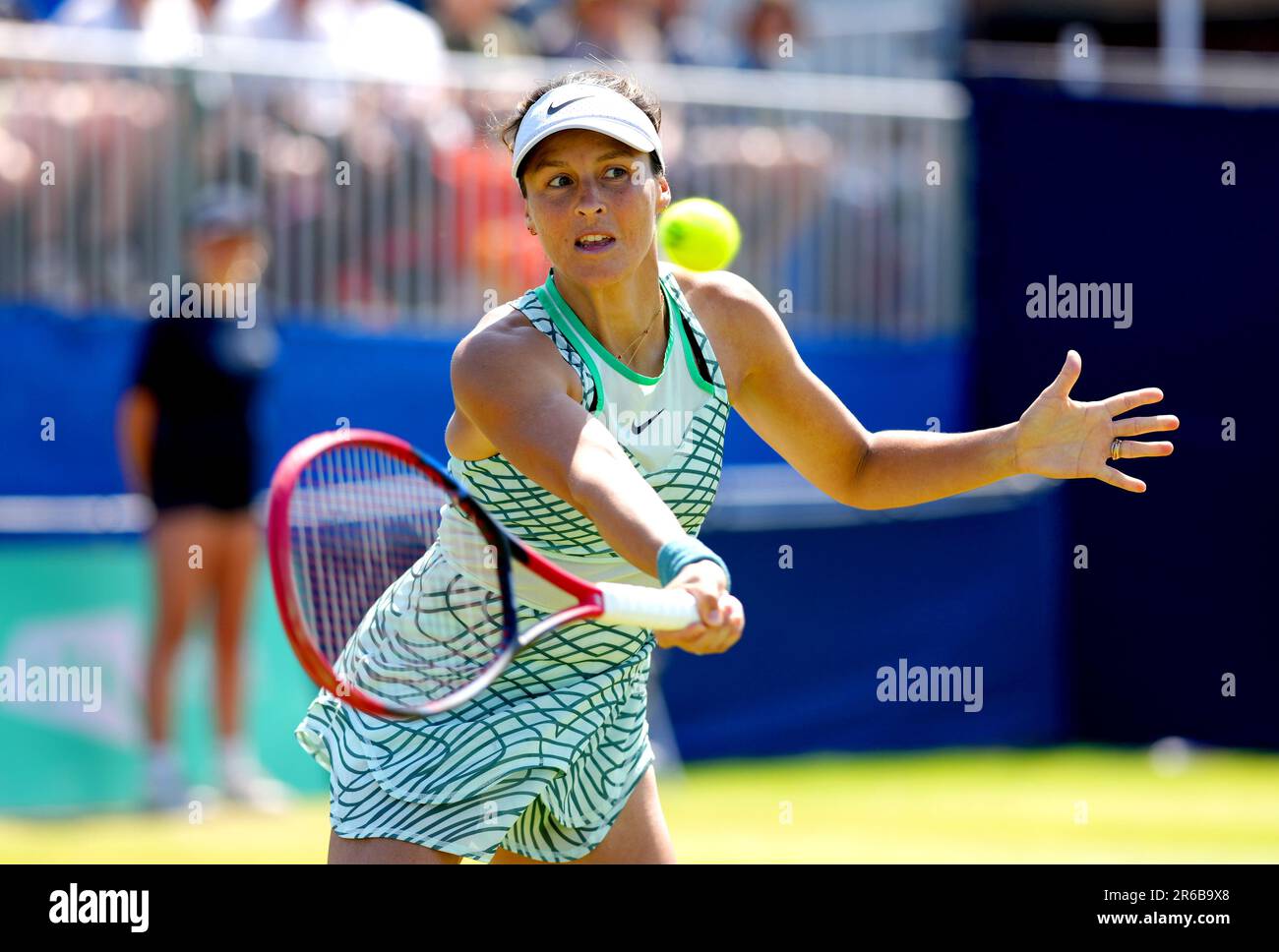 Tatjana Maria in action during her match against Harriet Dart on day ...
