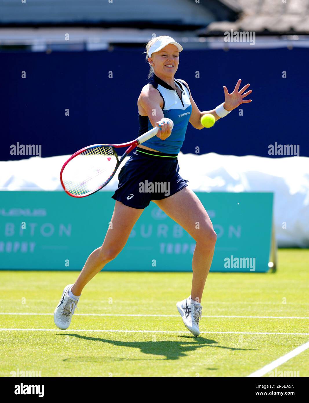 Harriet Dart in action during her match against Tatjana Maria on day ...