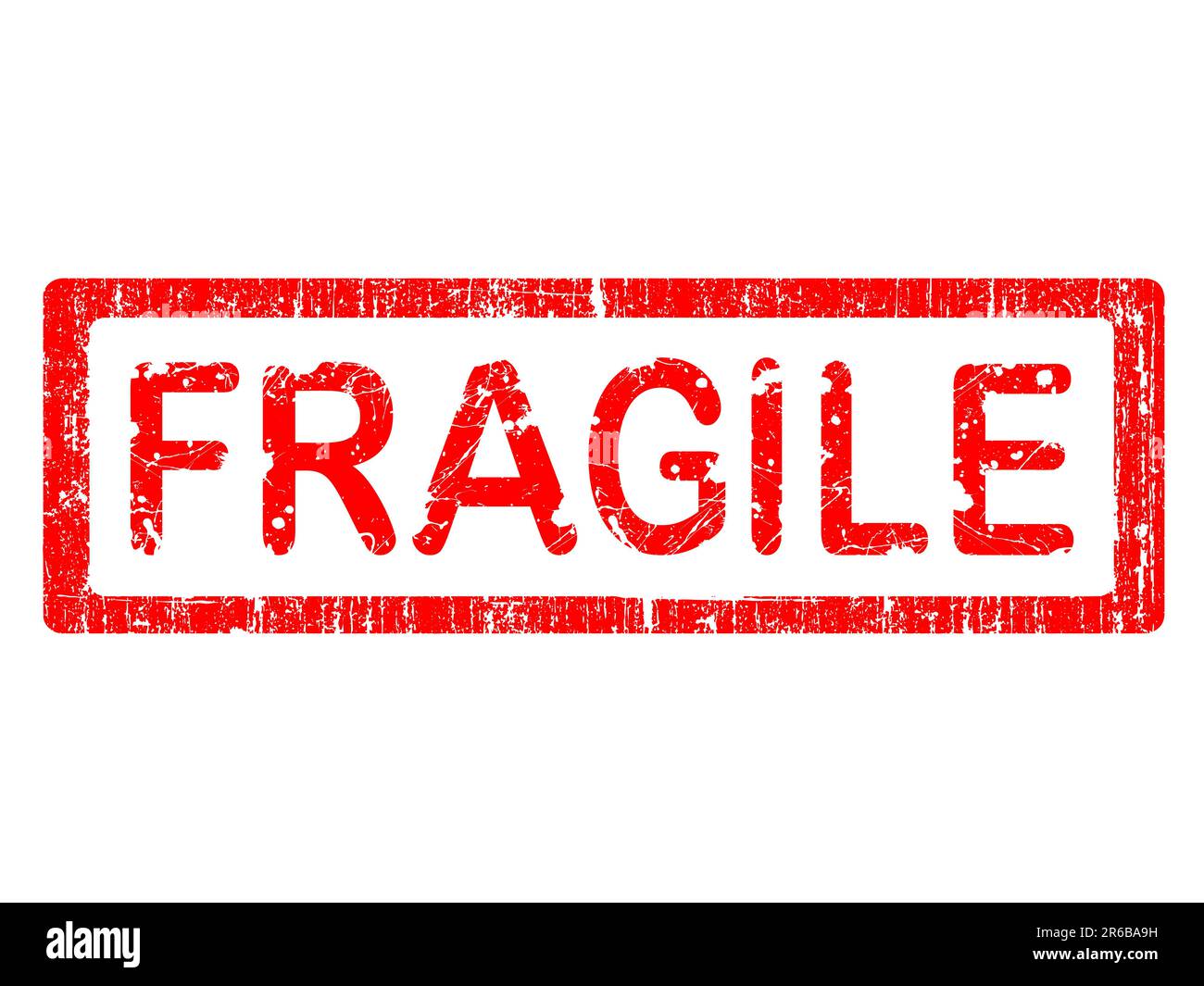 Grunge Office Stamp with the word FRAGILE in a grunge splattered text ...
