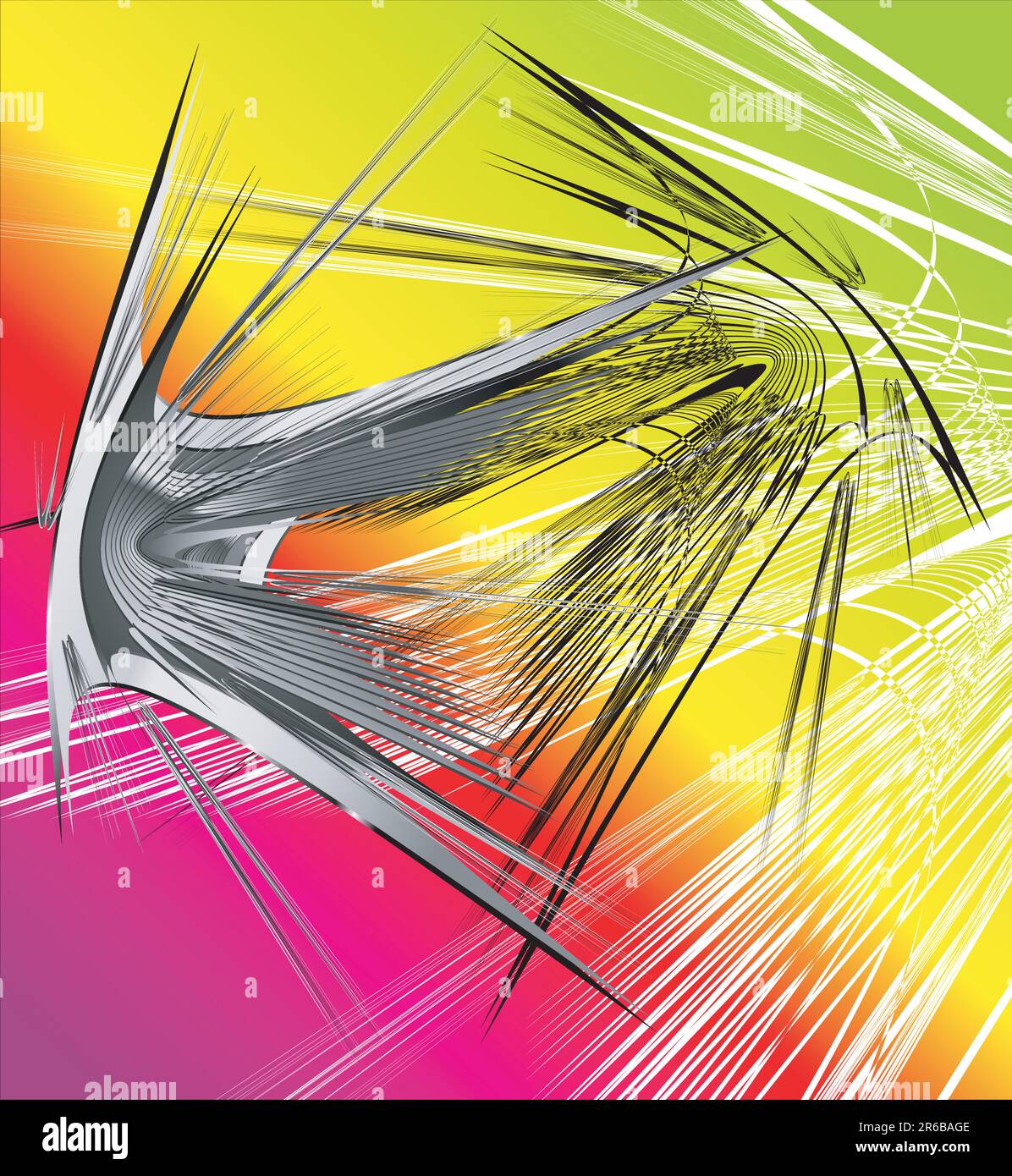 Fractal image colorful lines Stock Vector Images - Alamy