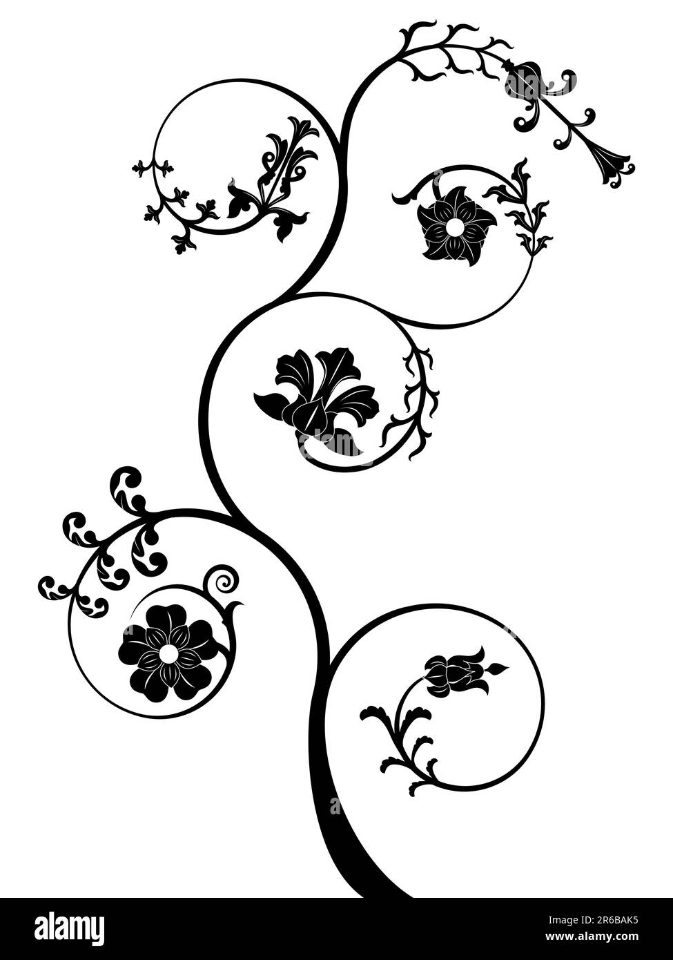 Vintage floral pattern Cut Out Stock Images & Pictures - Alamy