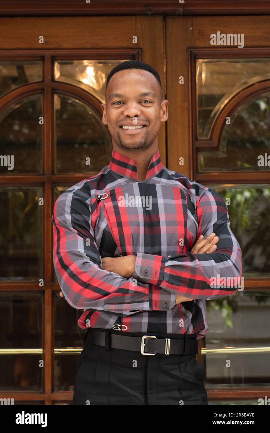 London, 7 June 2023, Johannes Radebe outside London Palladium, Lou ...